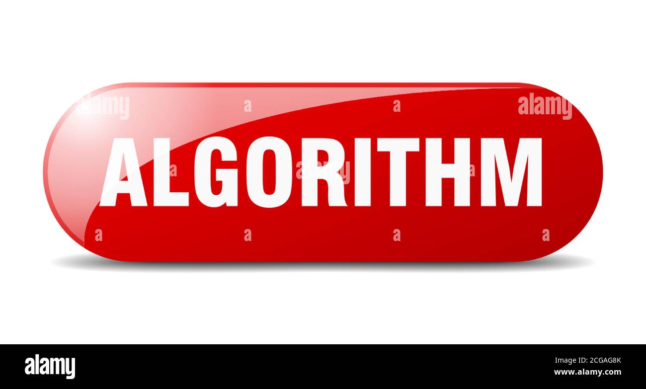 Algorithm Button Rounded Glass Sign Sticker Banner Stock Vector Image And Art Alamy