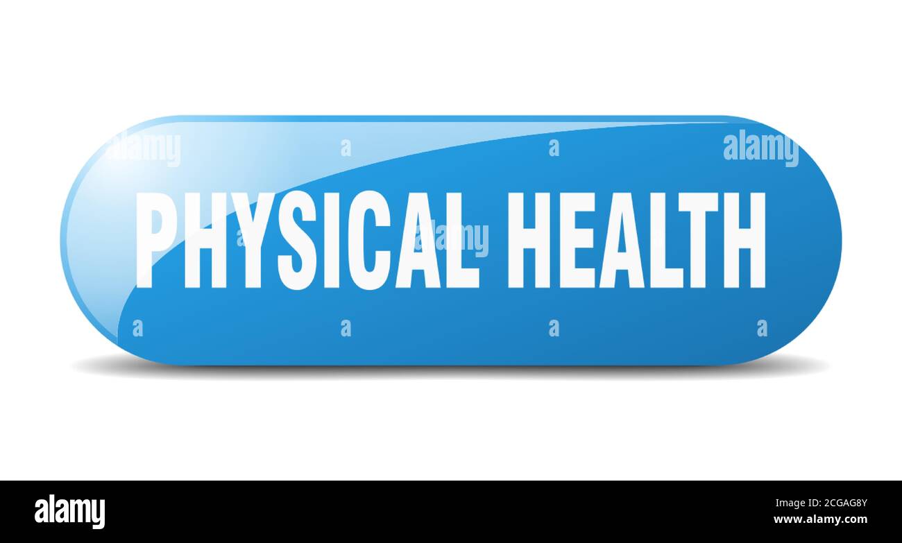 physical health button. rounded glass sign. sticker. banner Stock ...
