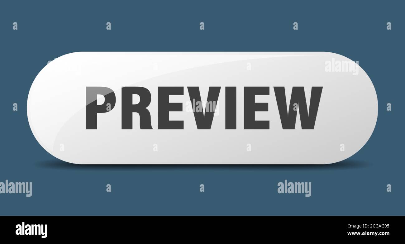 preview button. rounded glass sign. sticker. banner Stock Vector Image ...