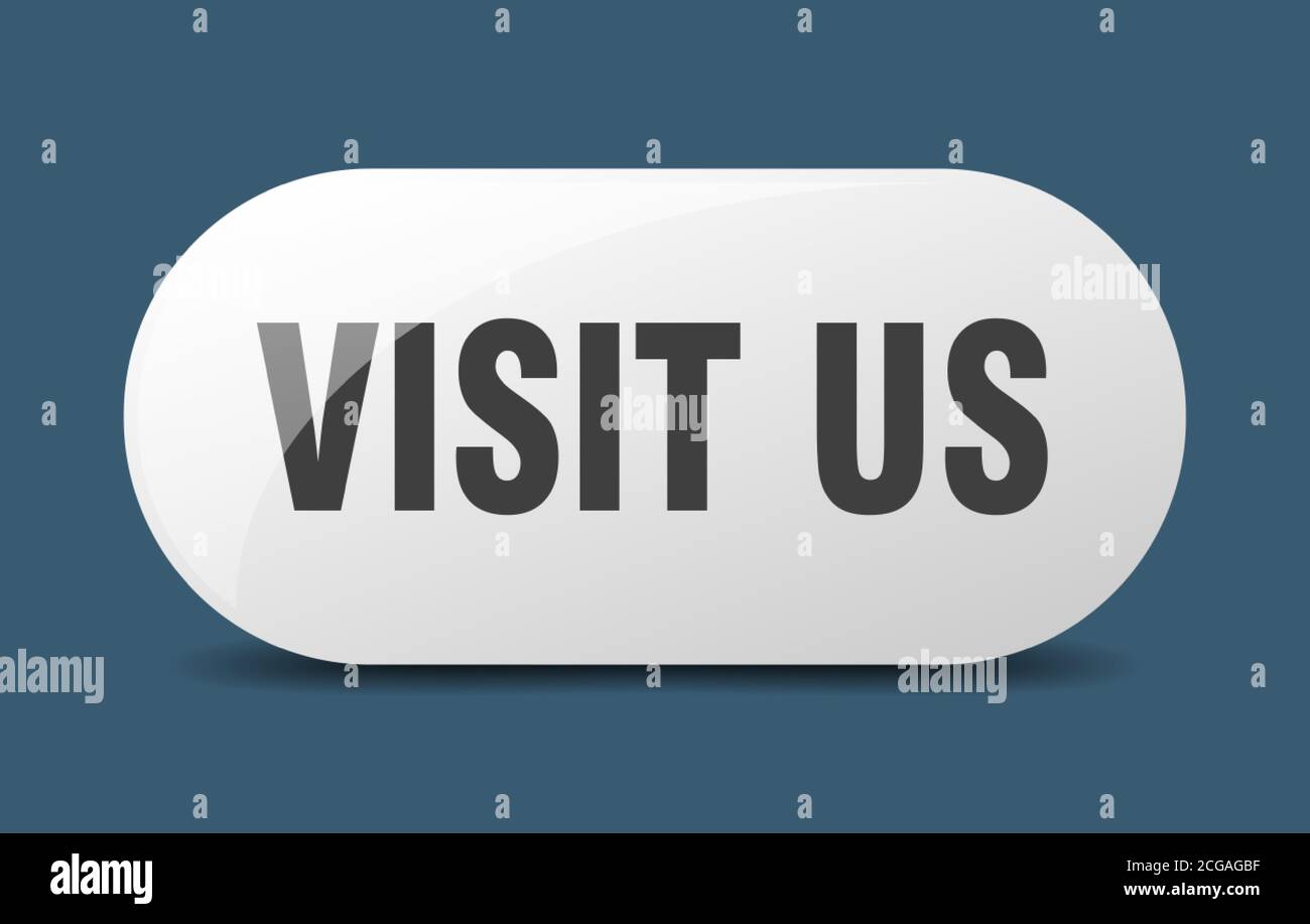 visit us button. rounded glass sign. sticker. banner Stock Vector Image ...