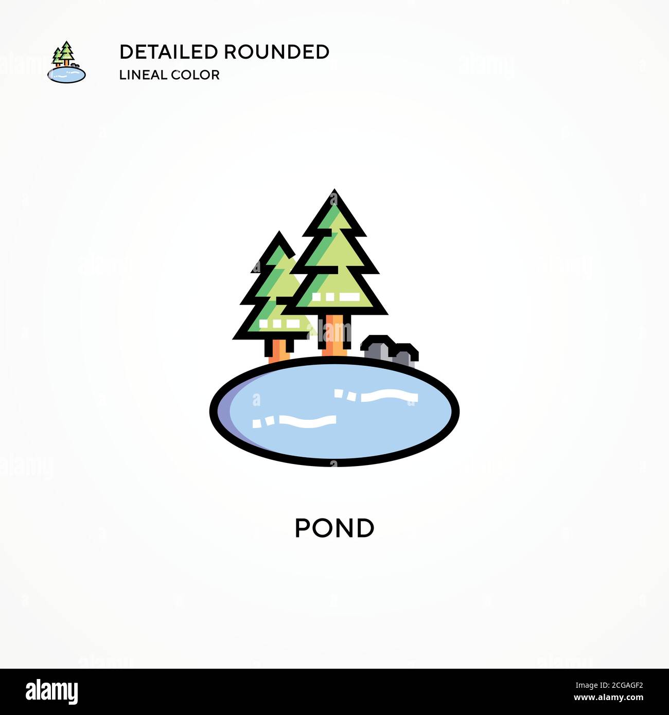 Pond vector icon. Modern vector illustration concepts. Easy to edit and ...
