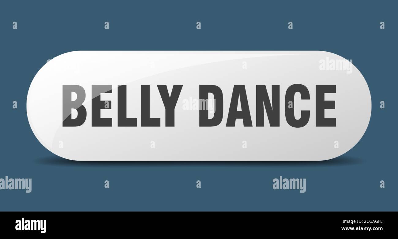 belly dance button. rounded glass sign. sticker. banner Stock Vector ...
