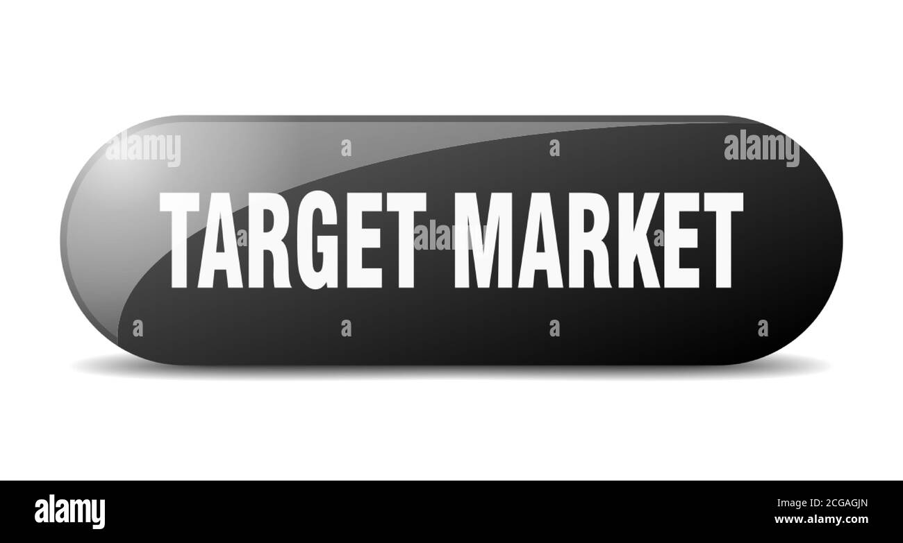 target market button. rounded glass sign. sticker. banner Stock Vector ...