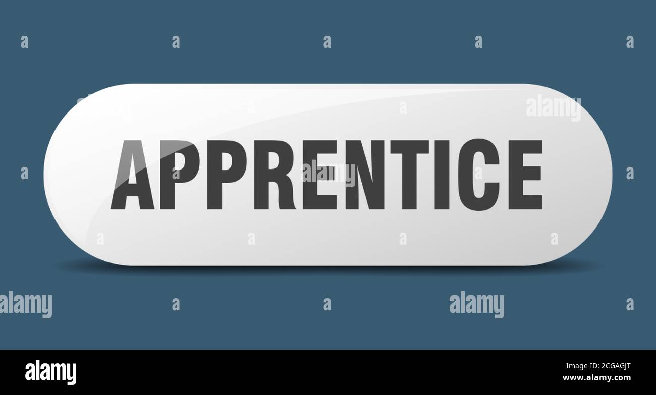 apprentice button. rounded glass sign. sticker. banner Stock Vector ...