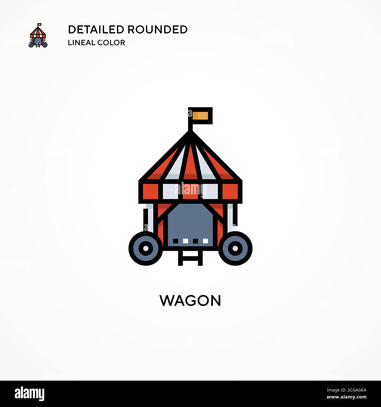 Wagon vector icon. Modern vector illustration concepts. Easy to edit ...