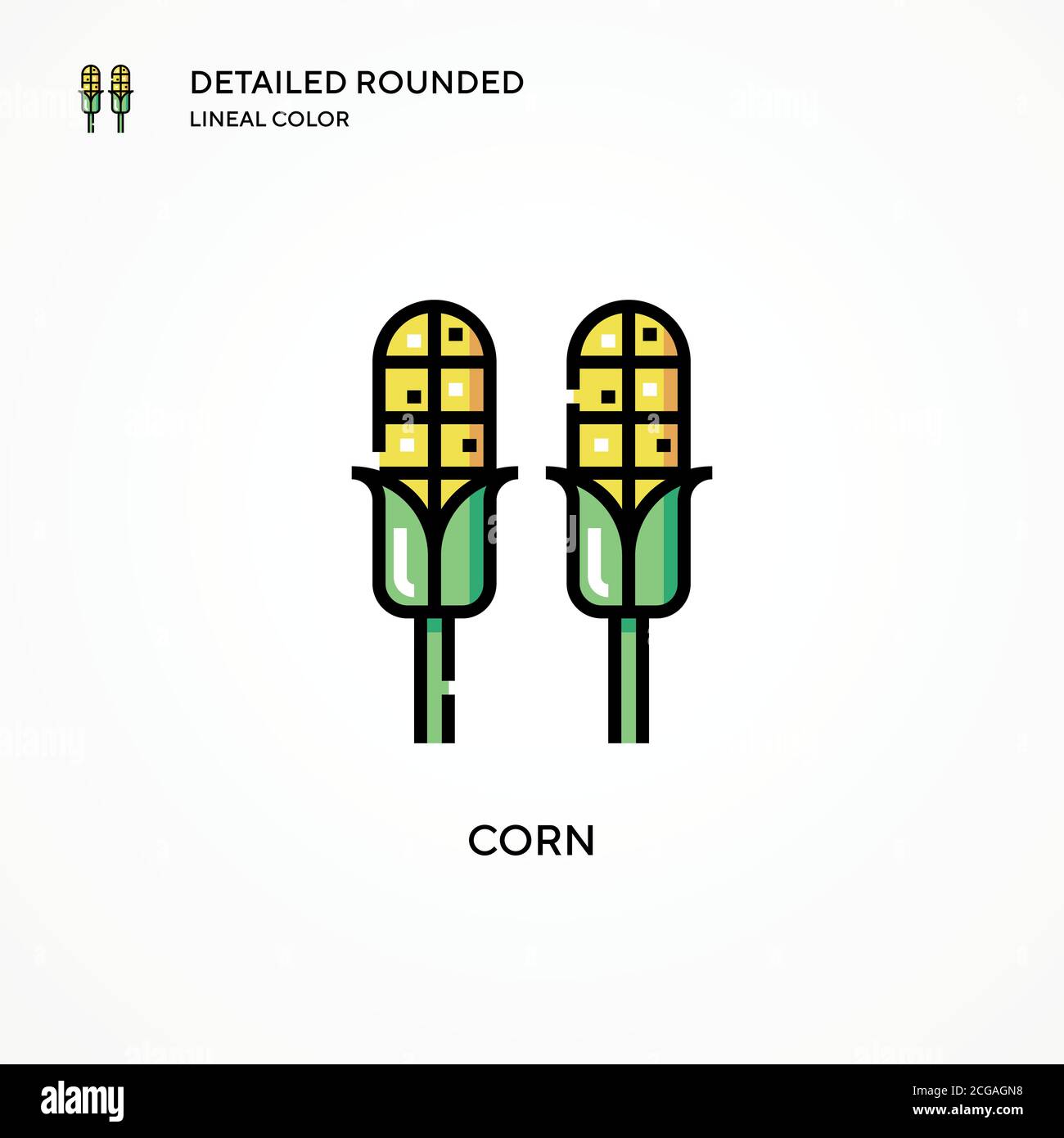 Corn vector icon. Modern vector illustration concepts. Easy to edit and ...