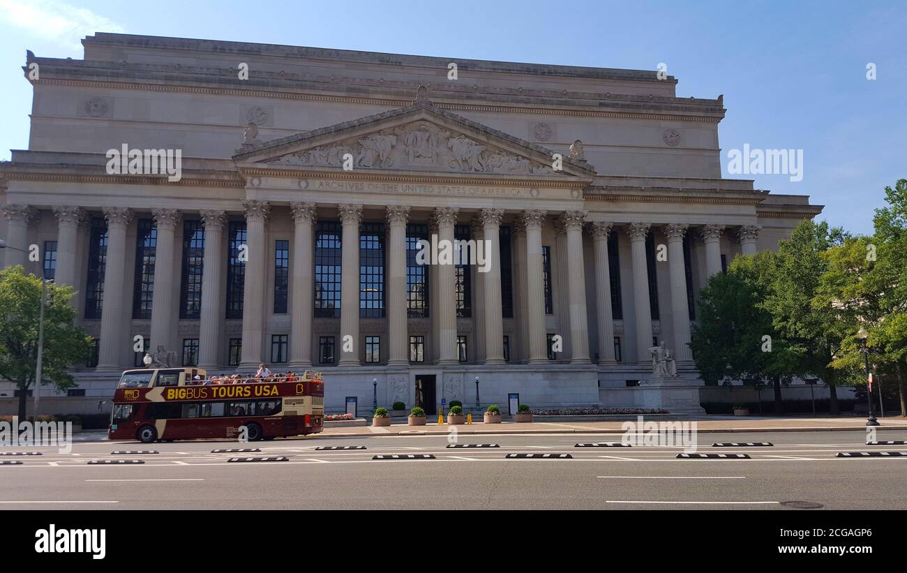 The National Archives Building, Washington D.C., United States Stock ...