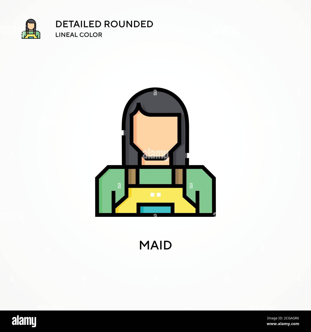 Maid vector icon. Modern vector illustration concepts. Easy to edit and ...