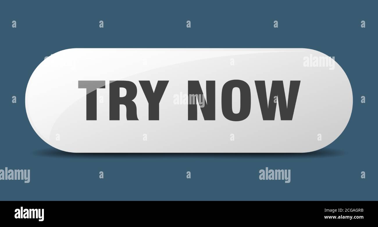 try now button. rounded glass sign. sticker. banner Stock Vector Image ...