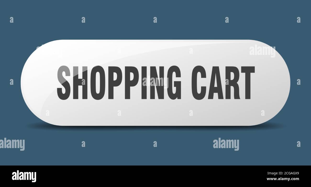 shopping cart button. rounded glass sign. sticker. banner Stock Vector ...