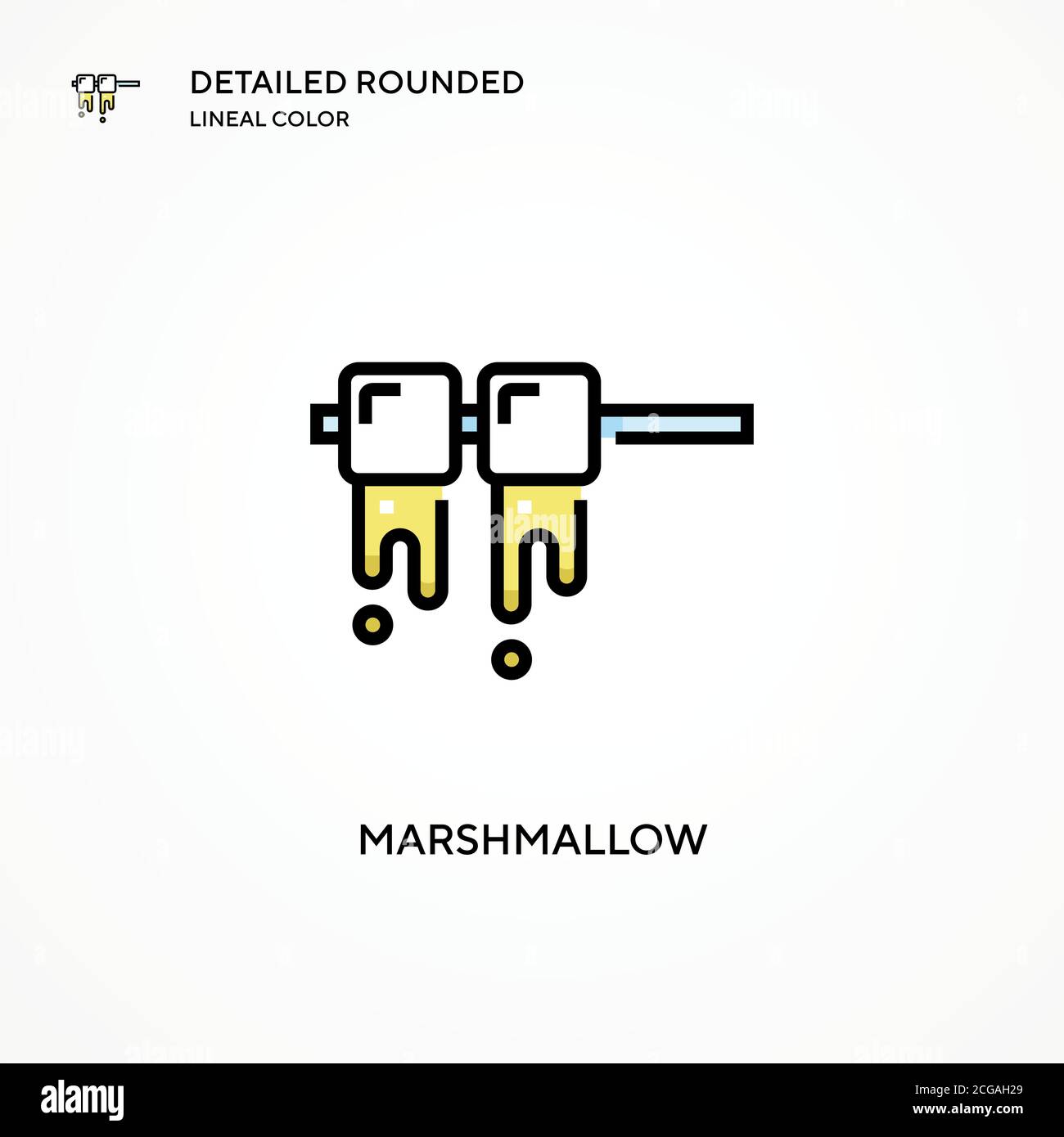 Marshmallow vector icon. Modern vector illustration concepts. Easy to ...