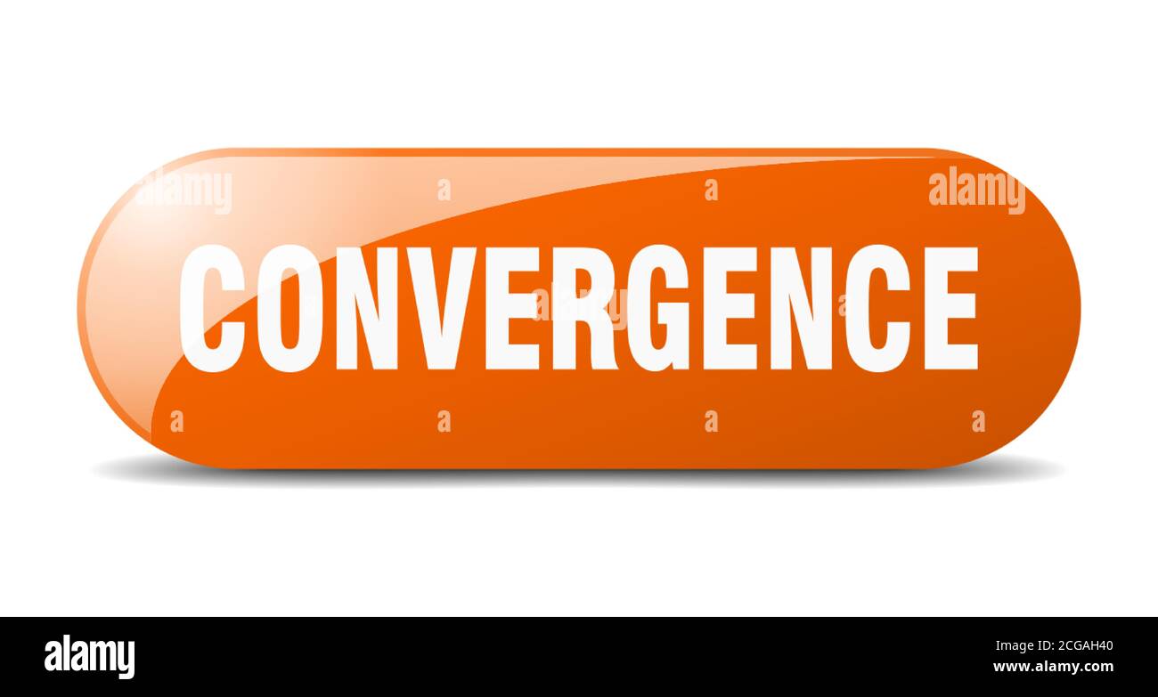 convergence button. rounded glass sign. sticker. banner Stock Vector ...