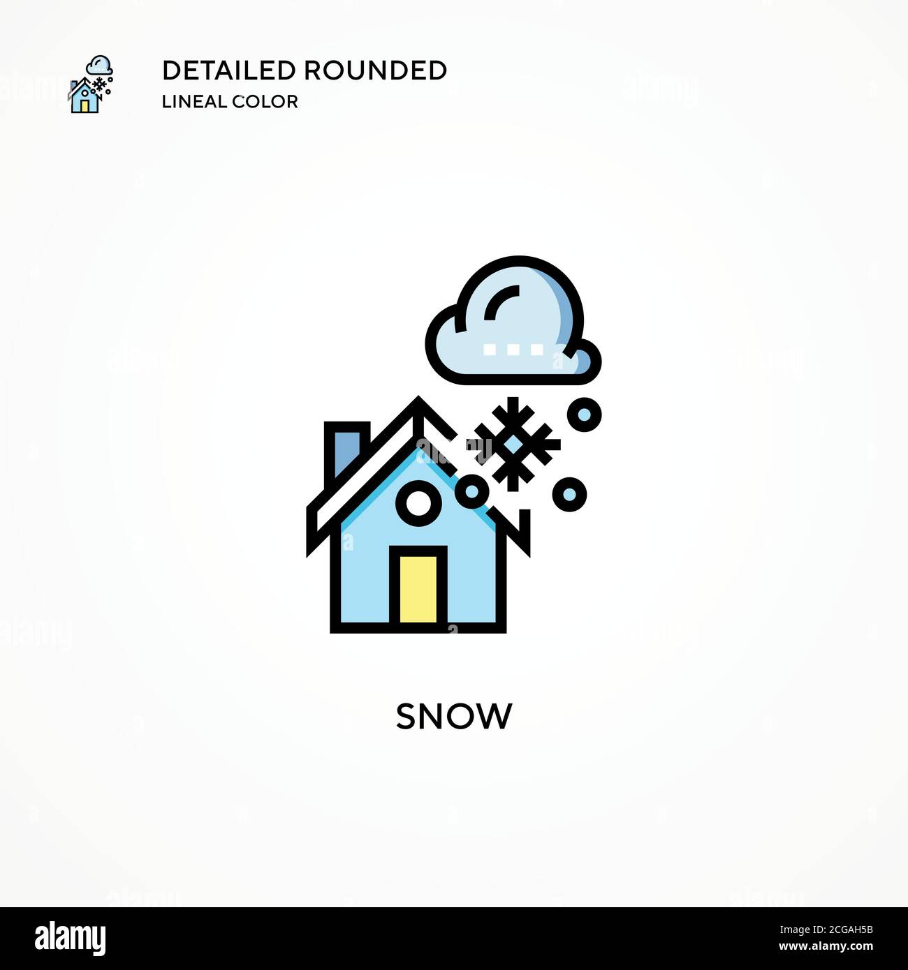 Snow vector icon. Modern vector illustration concepts. Easy to edit and ...
