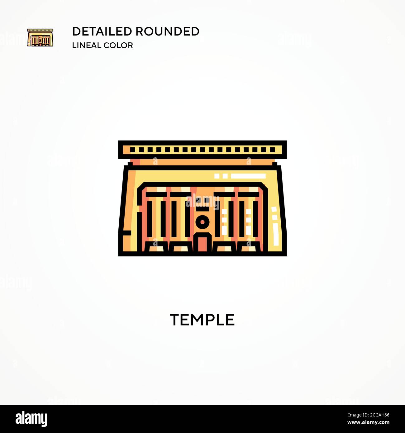 Temple vector icon. Modern vector illustration concepts. Easy to edit ...