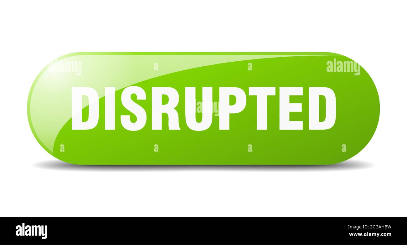 disrupted button. rounded glass sign. sticker. banner Stock Vector ...
