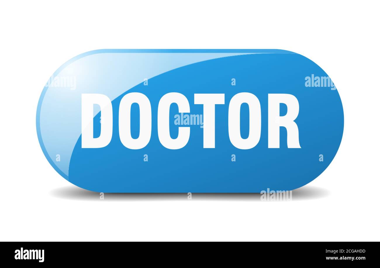 doctor button. rounded glass sign. sticker. banner Stock Vector Image ...