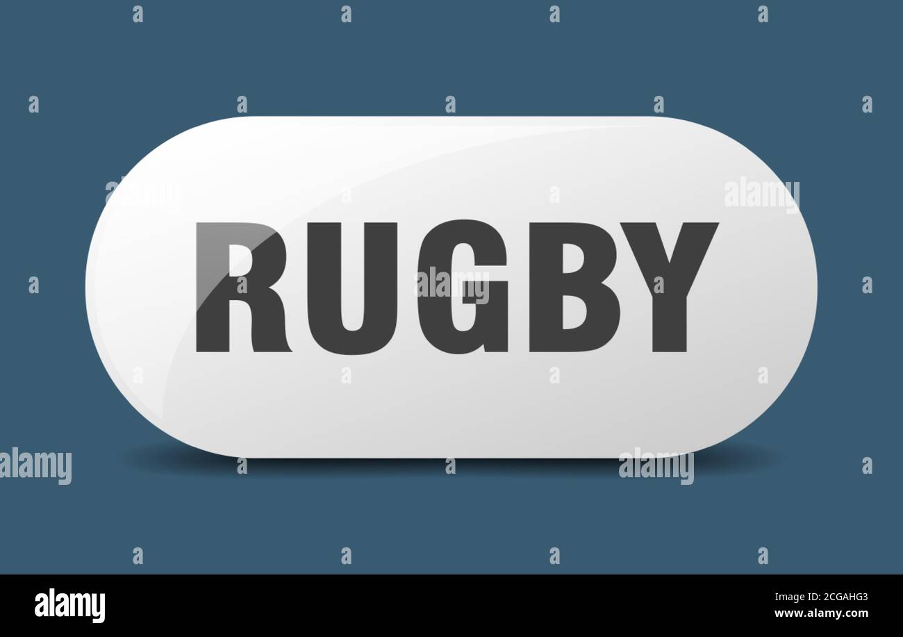 rugby button. rounded glass sign. sticker. banner Stock Vector Image ...
