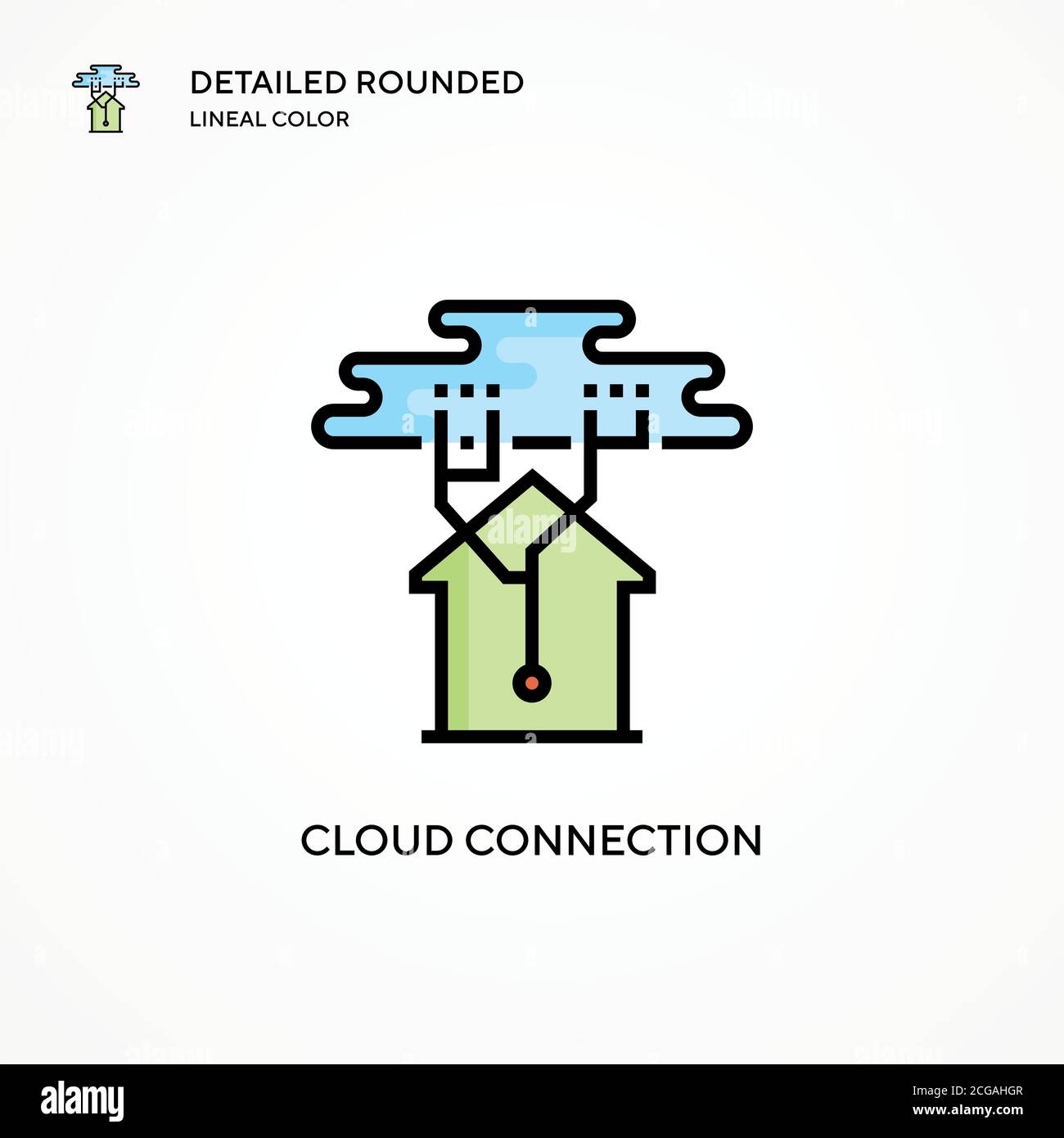 Cloud connection vector icon. Modern vector illustration concepts. Easy ...