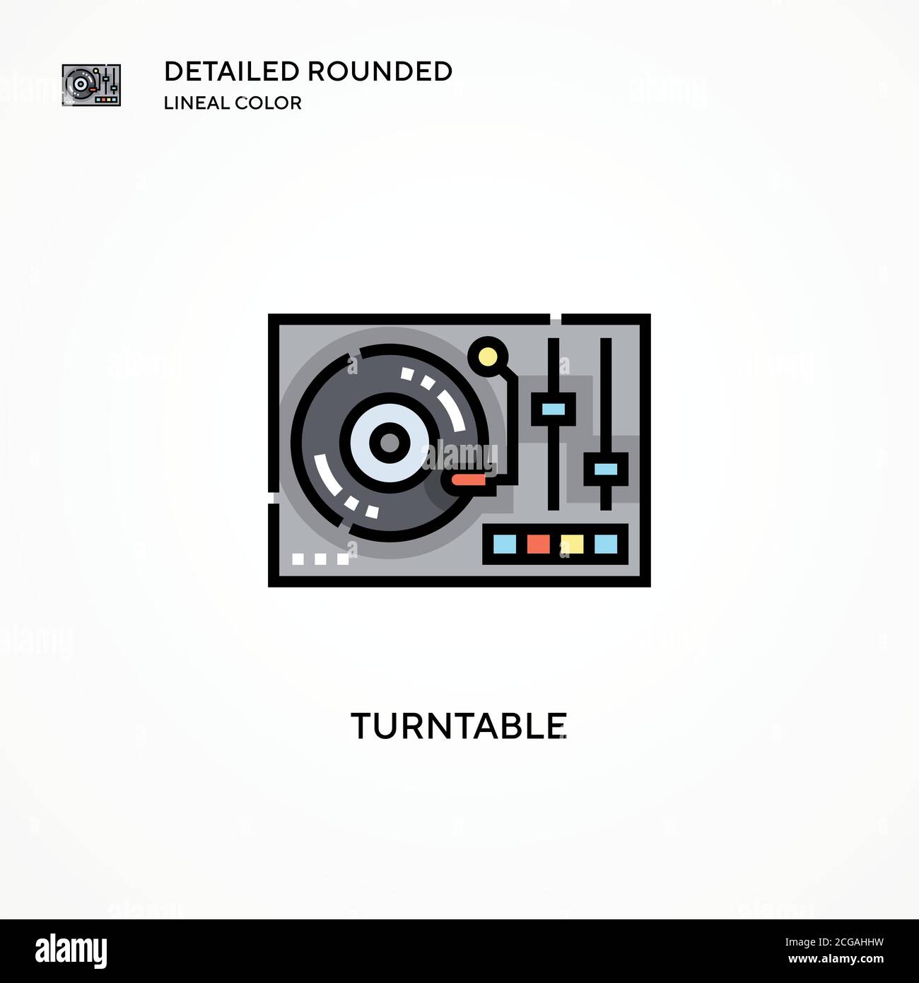 Turntable vector icon. Modern vector illustration concepts. Easy to ...