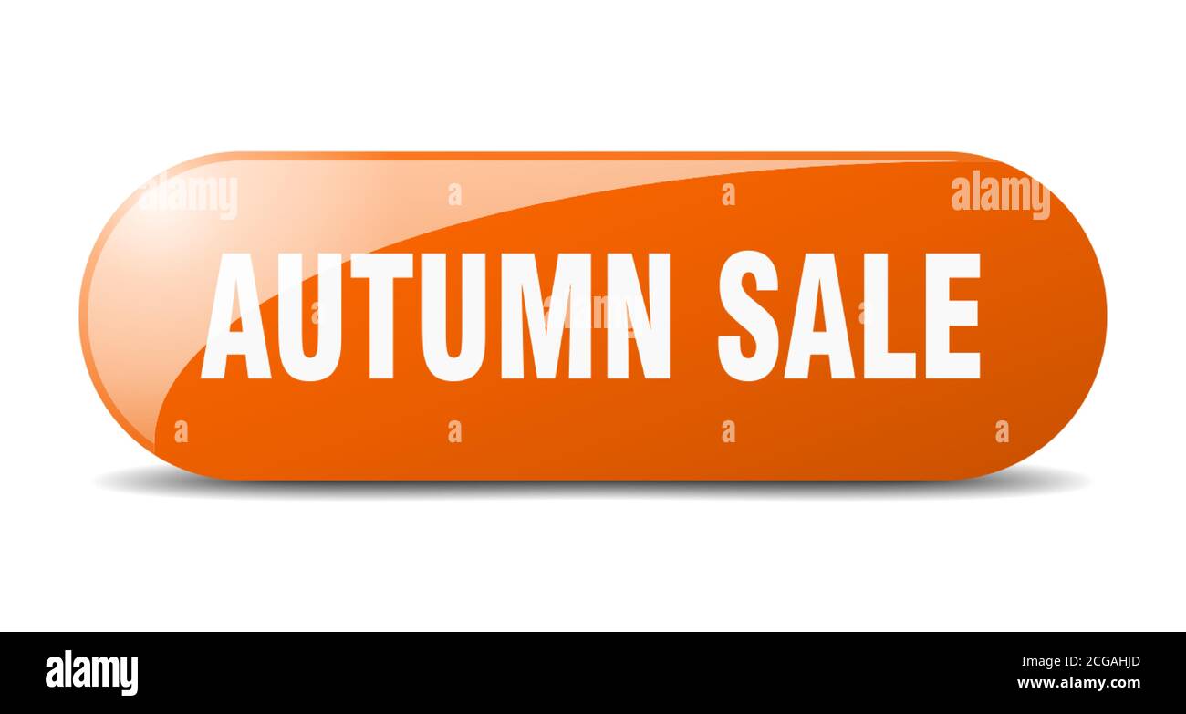 autumn sale button. rounded glass sign. sticker. banner Stock Vector ...