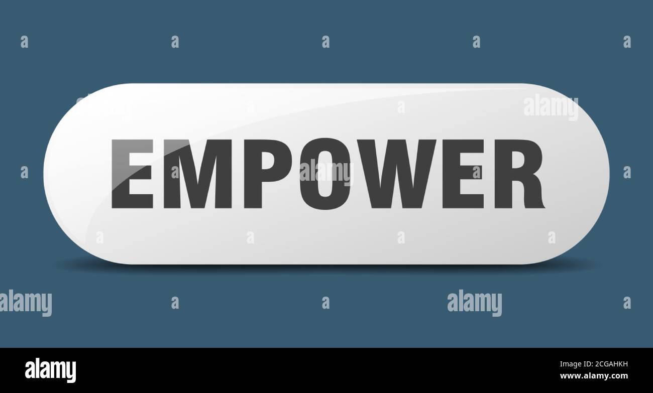 empower button. rounded glass sign. sticker. banner Stock Vector Image ...