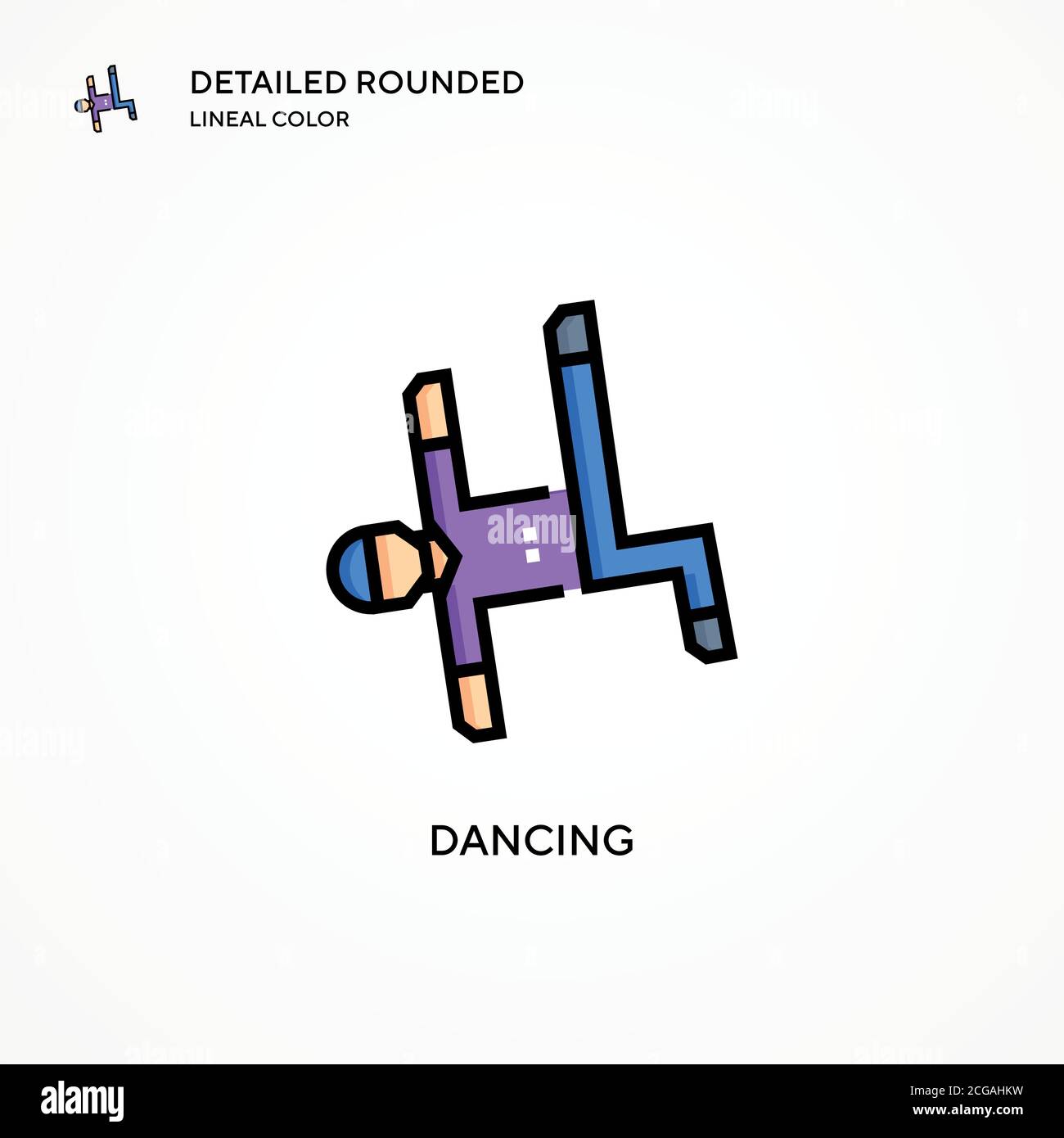 Dancing vector icon. Modern vector illustration concepts. Easy to edit ...