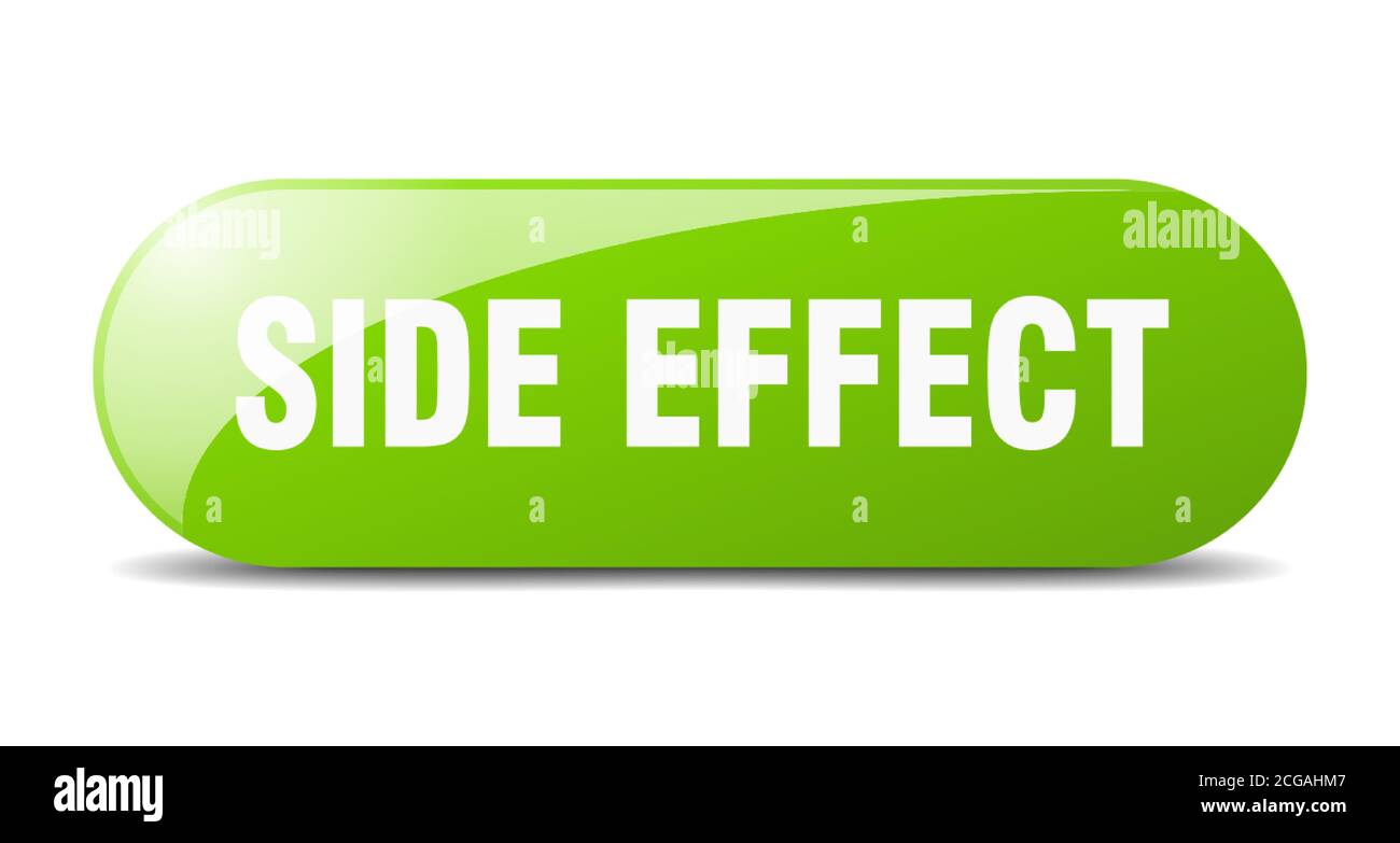 side effect button. rounded glass sign. sticker. banner Stock Vector ...