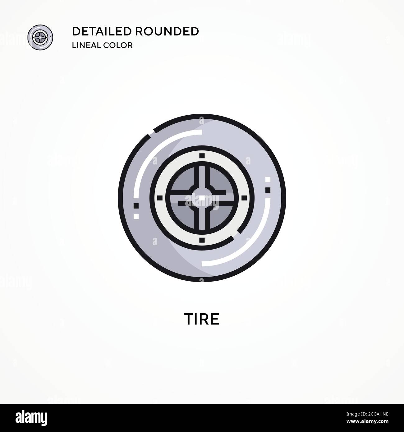 Tire vector icon. Modern vector illustration concepts. Easy to edit and ...
