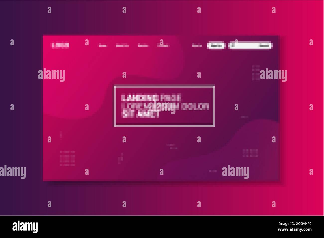 Colorful geometric landing page, interface design, vector, illustration Stock Vector Image & Art ...