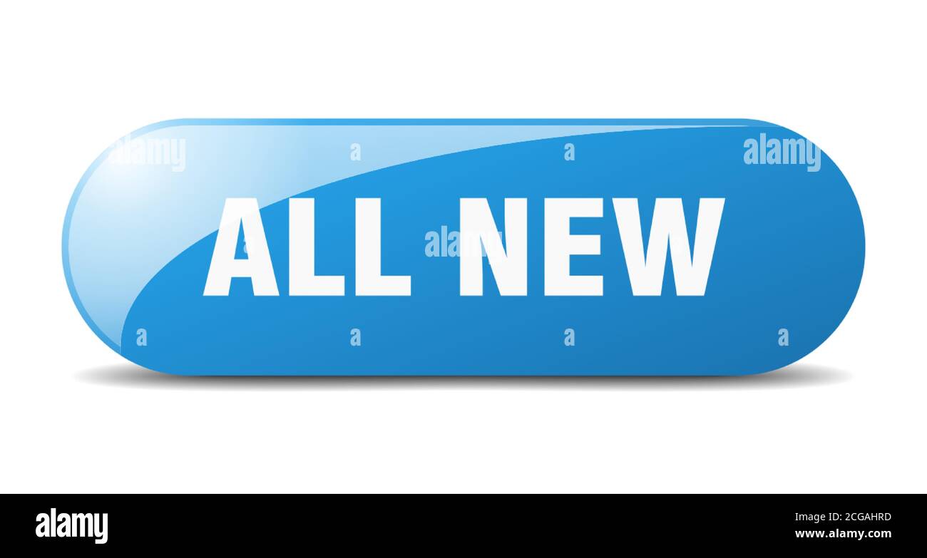all new button. rounded glass sign. sticker. banner Stock Vector Image ...