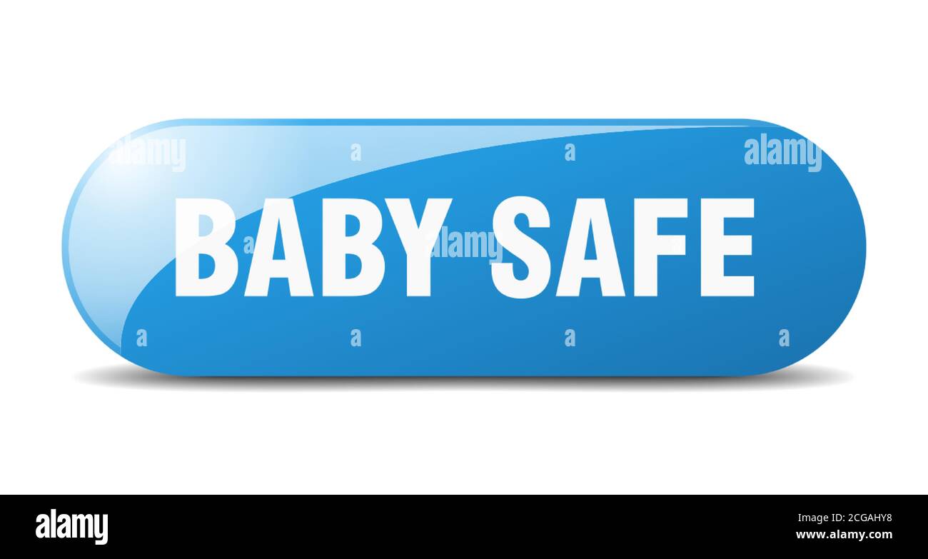 baby safe button. rounded glass sign. sticker. banner Stock Vector ...