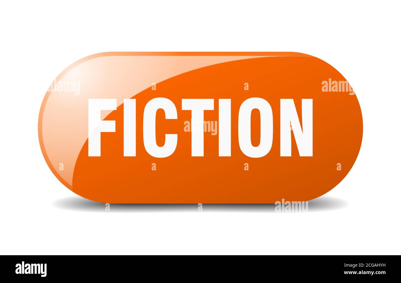 fiction button. rounded glass sign. sticker. banner Stock Vector Image ...