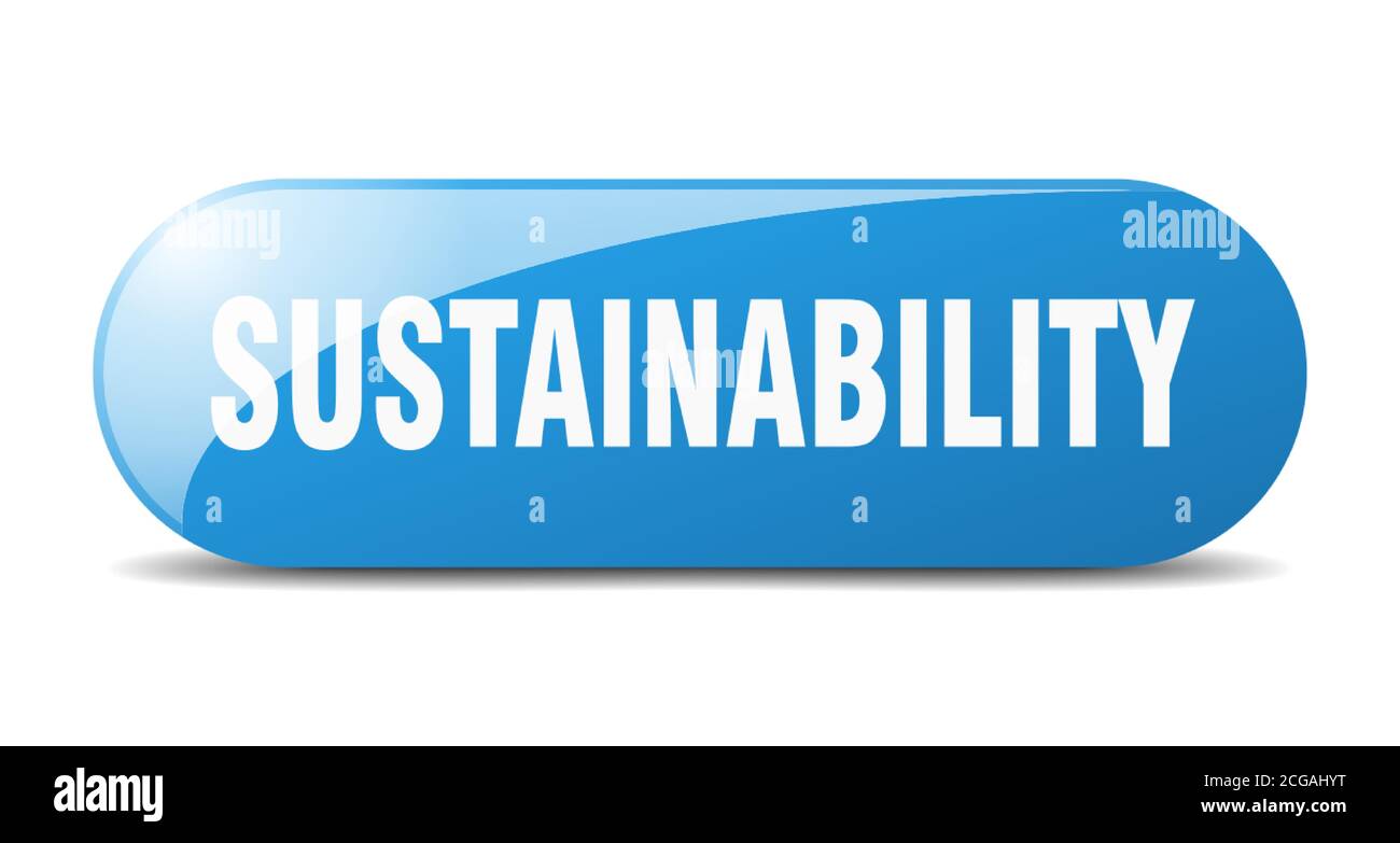sustainability button. rounded glass sign. sticker. banner Stock Vector ...
