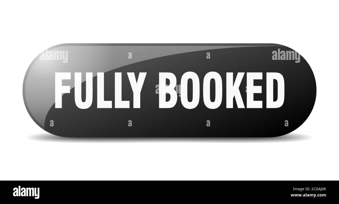 fully booked button. rounded glass sign. sticker. banner Stock Vector ...