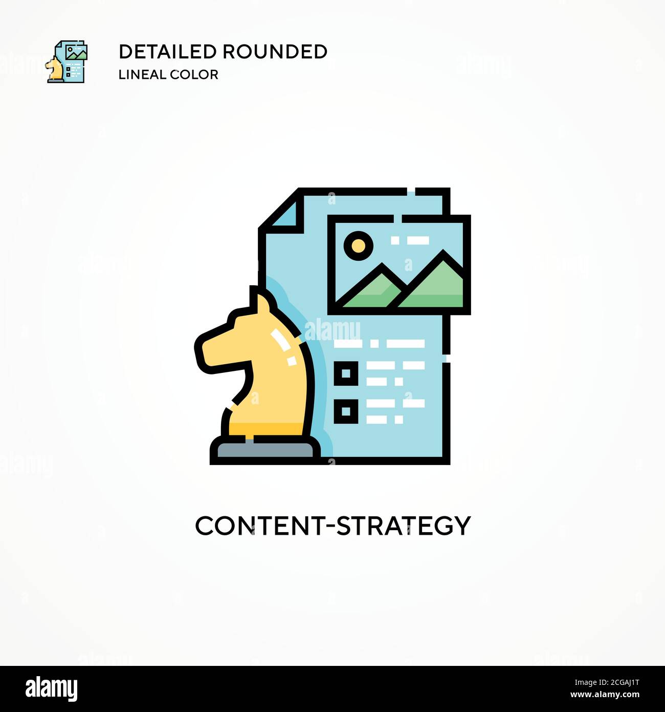 Content-strategy vector icon. Modern vector illustration concepts. Easy ...