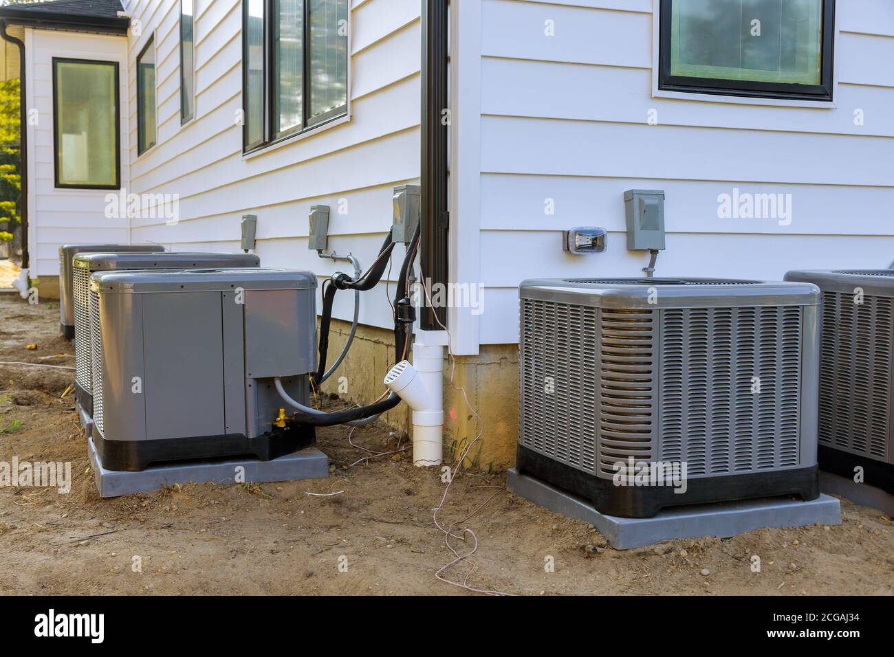 Installation air conditioning system in the under construction new ...