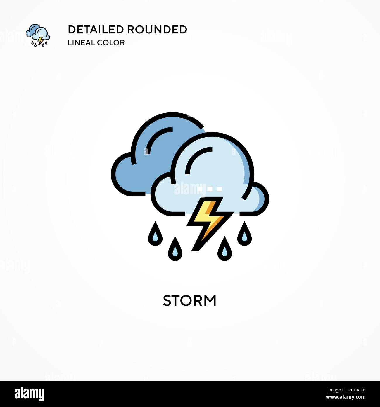 Storm vector icon. Modern vector illustration concepts. Easy to edit ...