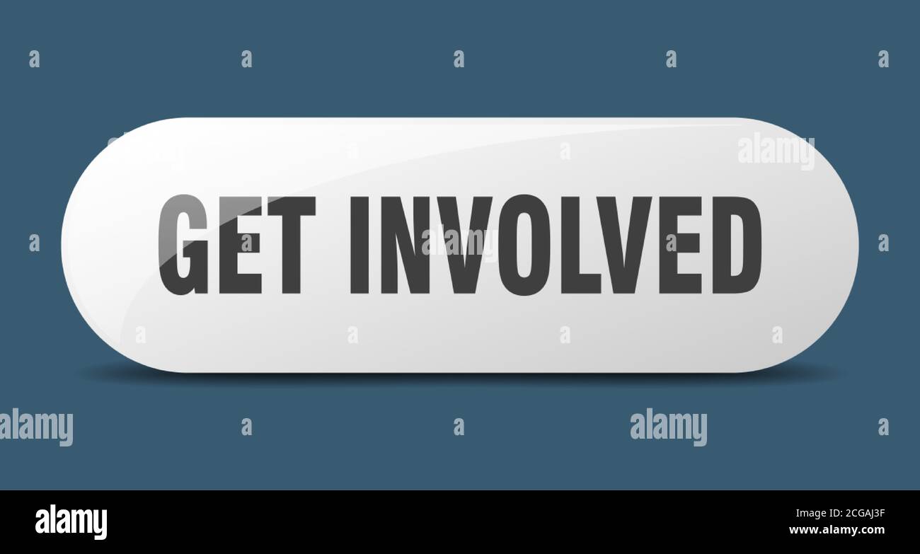 get involved button. rounded glass sign. sticker. banner Stock Vector ...
