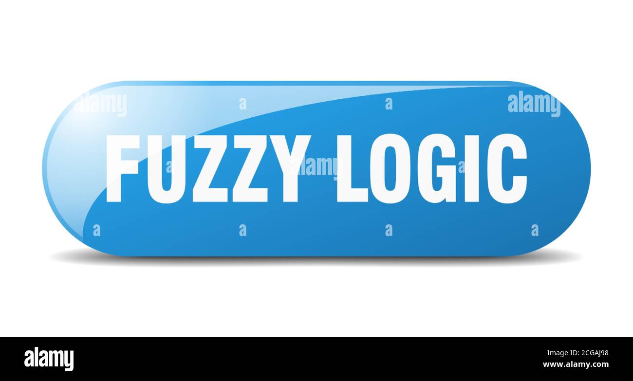 fuzzy logic button. rounded glass sign. sticker. banner Stock Vector ...