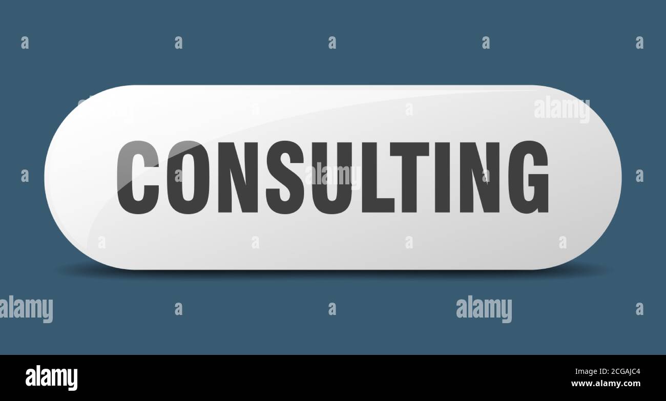 consulting button. rounded glass sign. sticker. banner Stock Vector ...