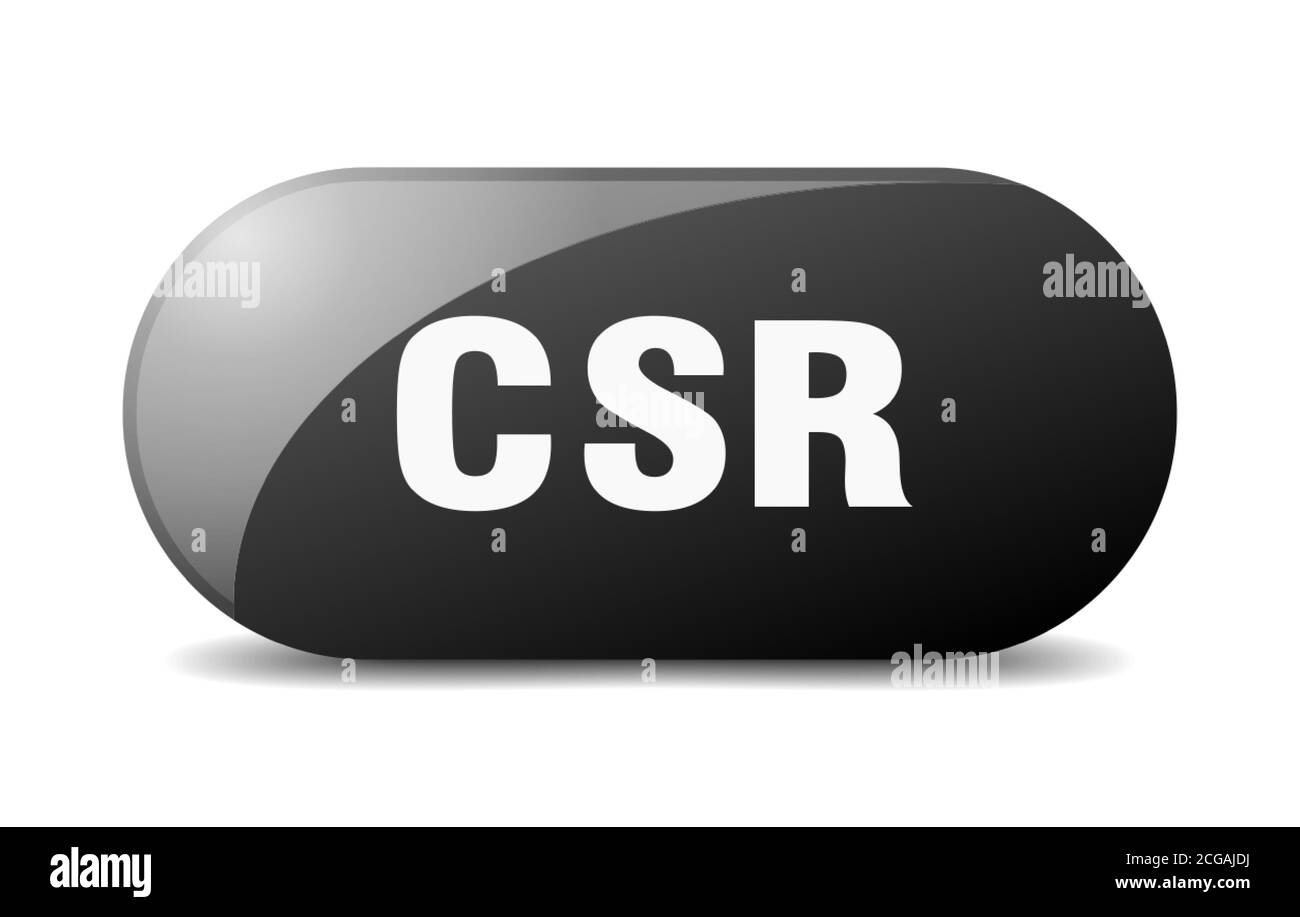 csr button. rounded glass sign. sticker. banner Stock Vector Image ...