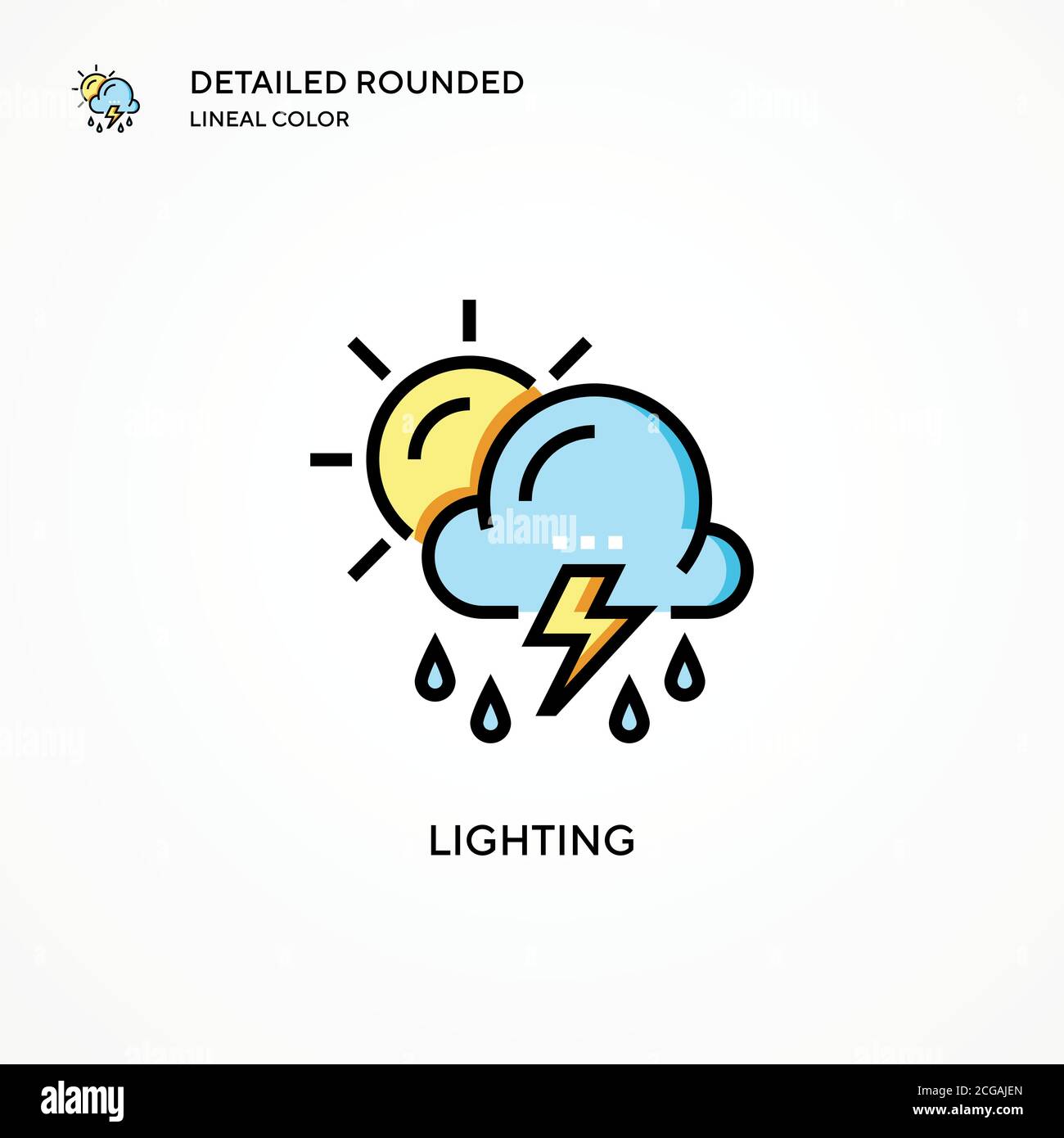 Lighting vector icon. Modern vector illustration concepts. Easy to edit ...