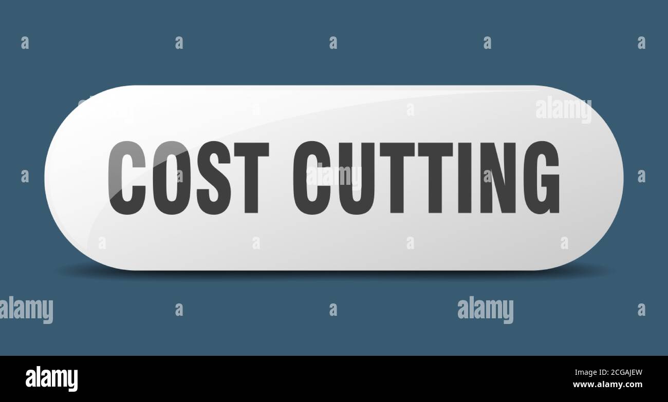 cost cutting button. rounded glass sign. sticker. banner Stock Vector ...