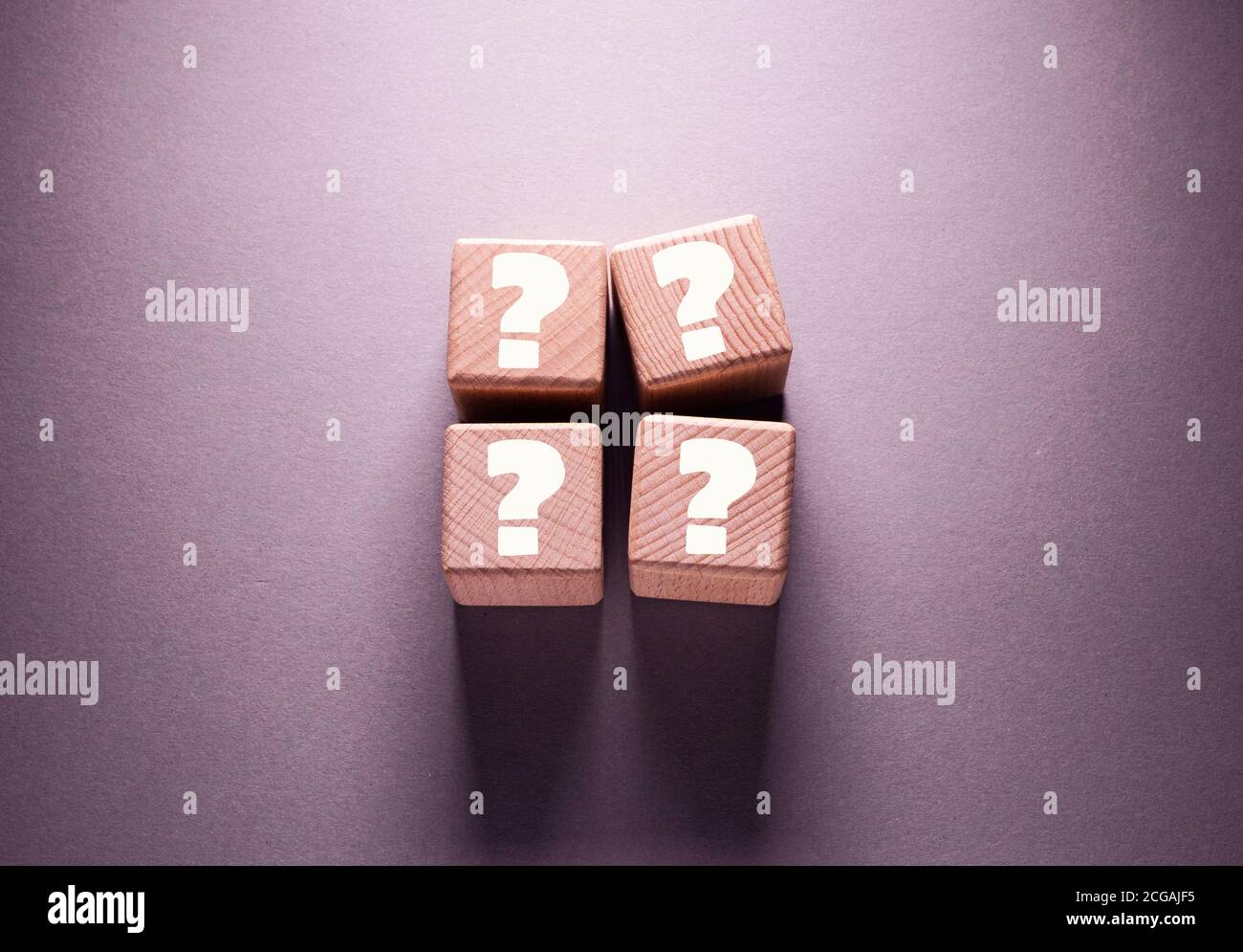 Question Mark Word Written on Wooden Cubes Stock Photo - Alamy