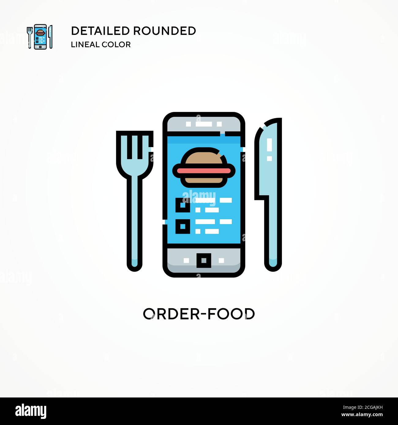Order-food vector icon. Modern vector illustration concepts. Easy to ...