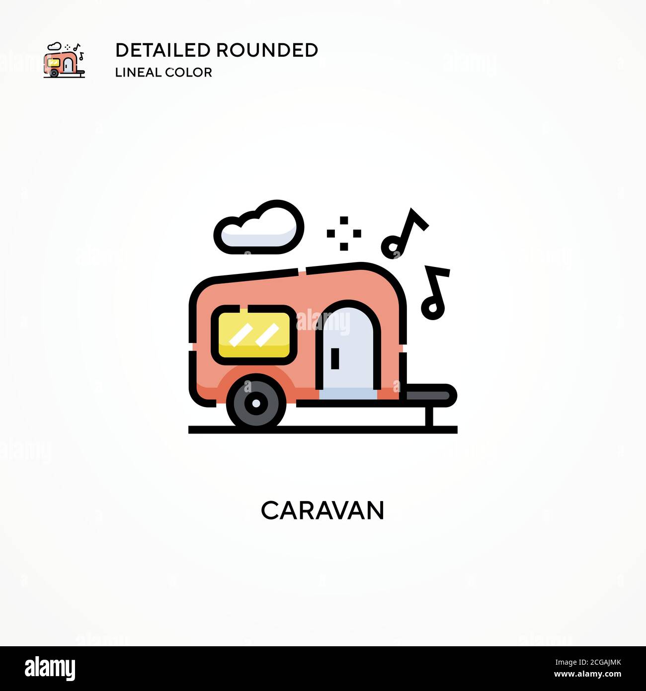 Caravan vector icon. Modern vector illustration concepts. Easy to edit ...