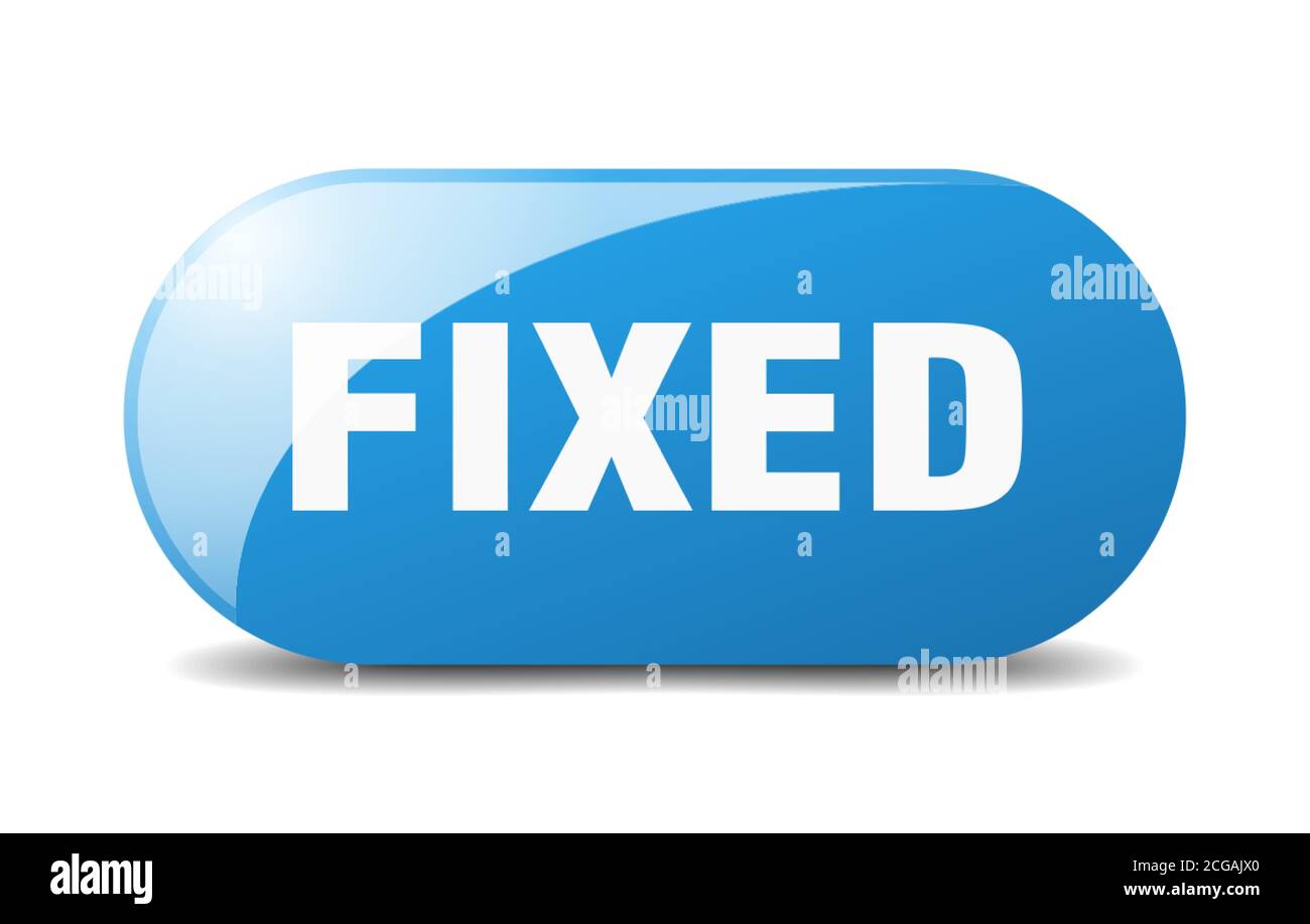 fixed button. rounded glass sign. sticker. banner Stock Vector Image ...