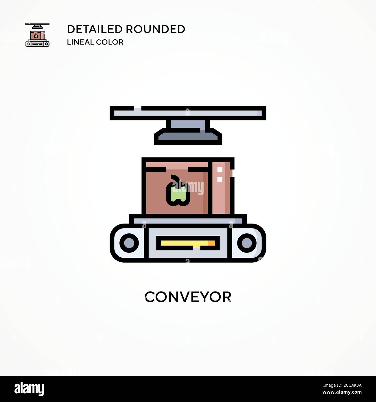 Conveyor vector icon. Modern vector illustration concepts. Easy to edit ...
