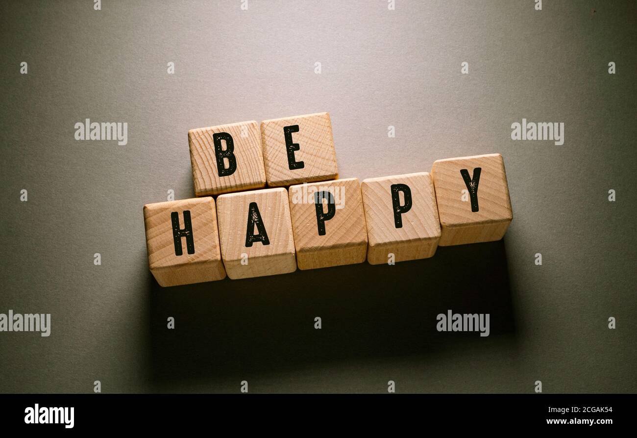 Happy word written in hi-res stock photography and images - Alamy
