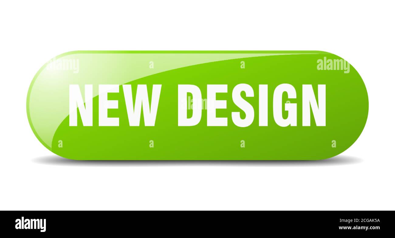 new design button. rounded glass sign. sticker. banner Stock Vector ...